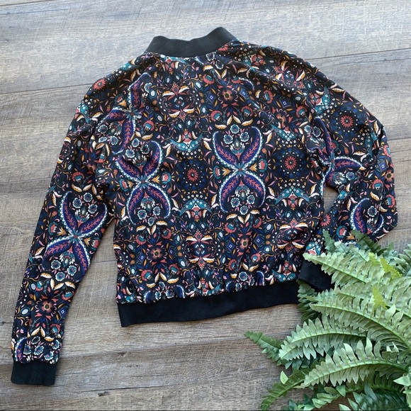 Jackets & Coats | Vintage Patterned Black Jacket | Poshmark